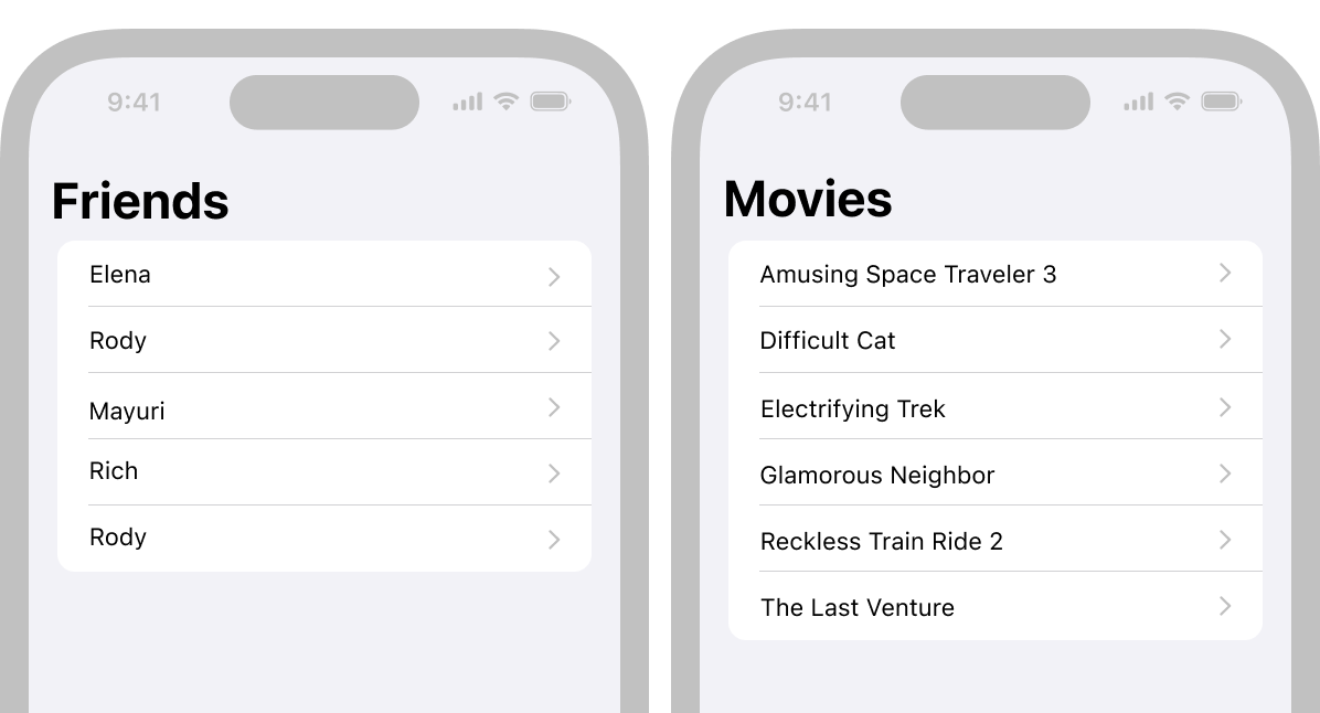 Navigate sample data | Apple Developer Documentation