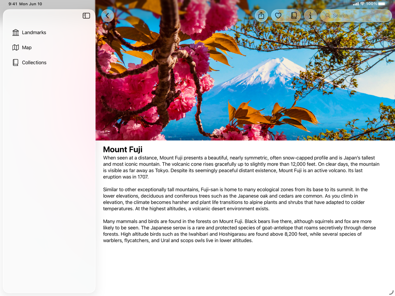 Landmarks: Applying a background extension effect | Apple Developer Documentation