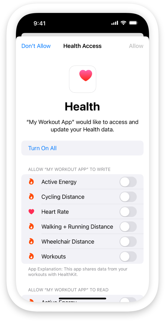 Authorizing access to health data | Apple Developer Documentation
