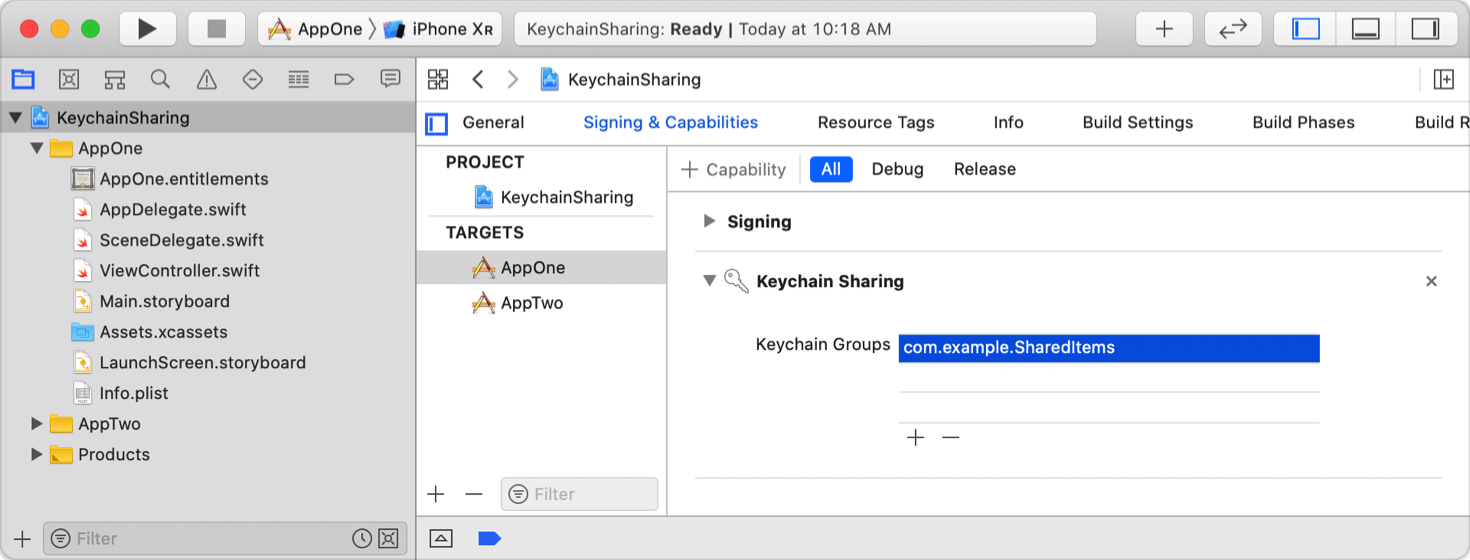 Sharing access to keychain items among a collection of apps | Apple Developer Documentation