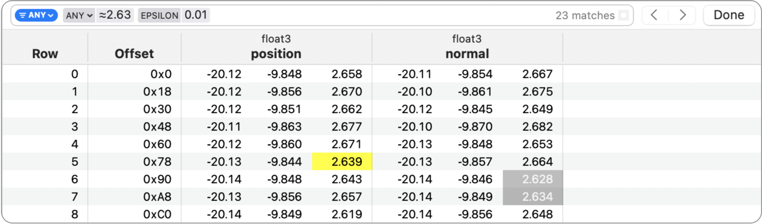 Inspecting buffers | Apple Developer Documentation
