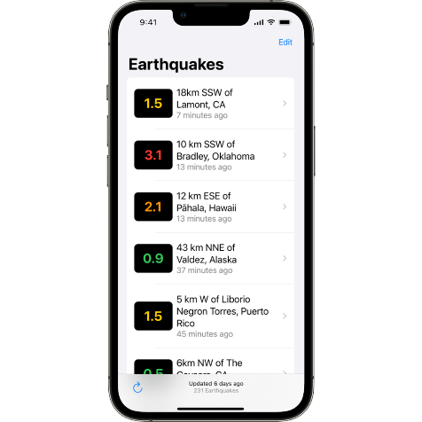 Getting started with Earthquakes | Apple Developer Documentation