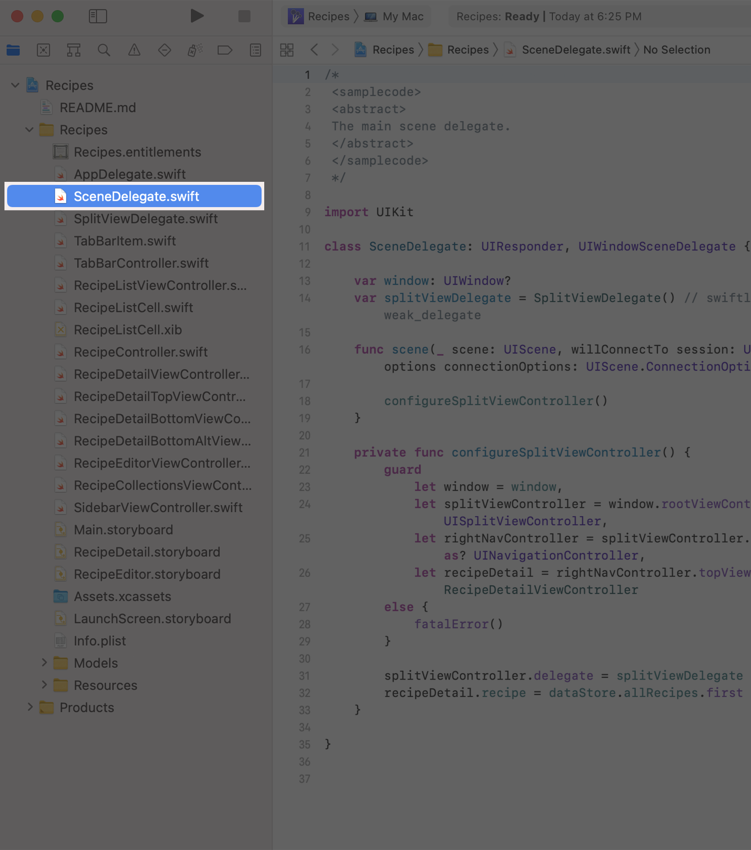 Displaying the Sidebar | Apple Developer Documentation