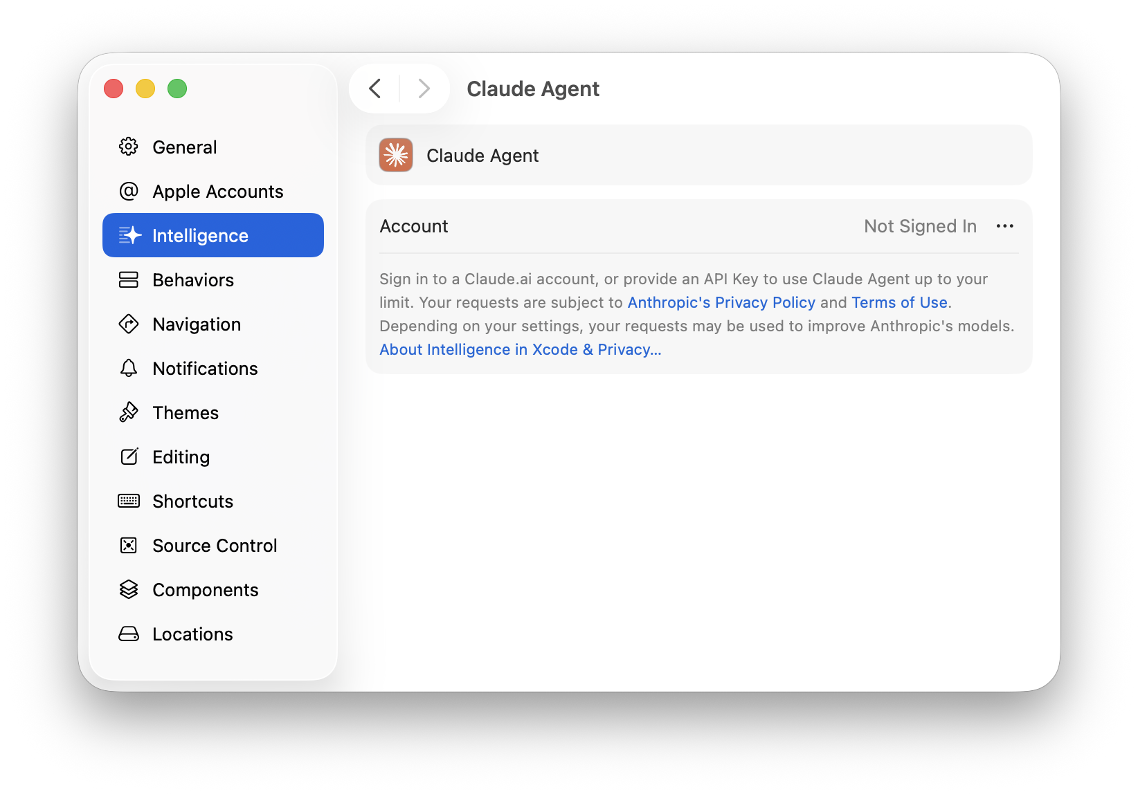 Setting up coding intelligence | Apple Developer Documentation