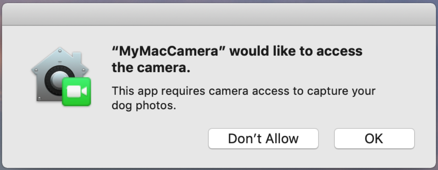 Requesting Authorization for Media Capture on macOS | Apple Developer ...