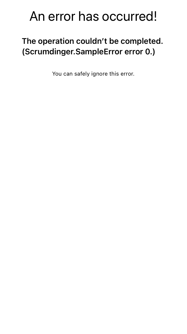 Handling errors | Apple Developer Documentation