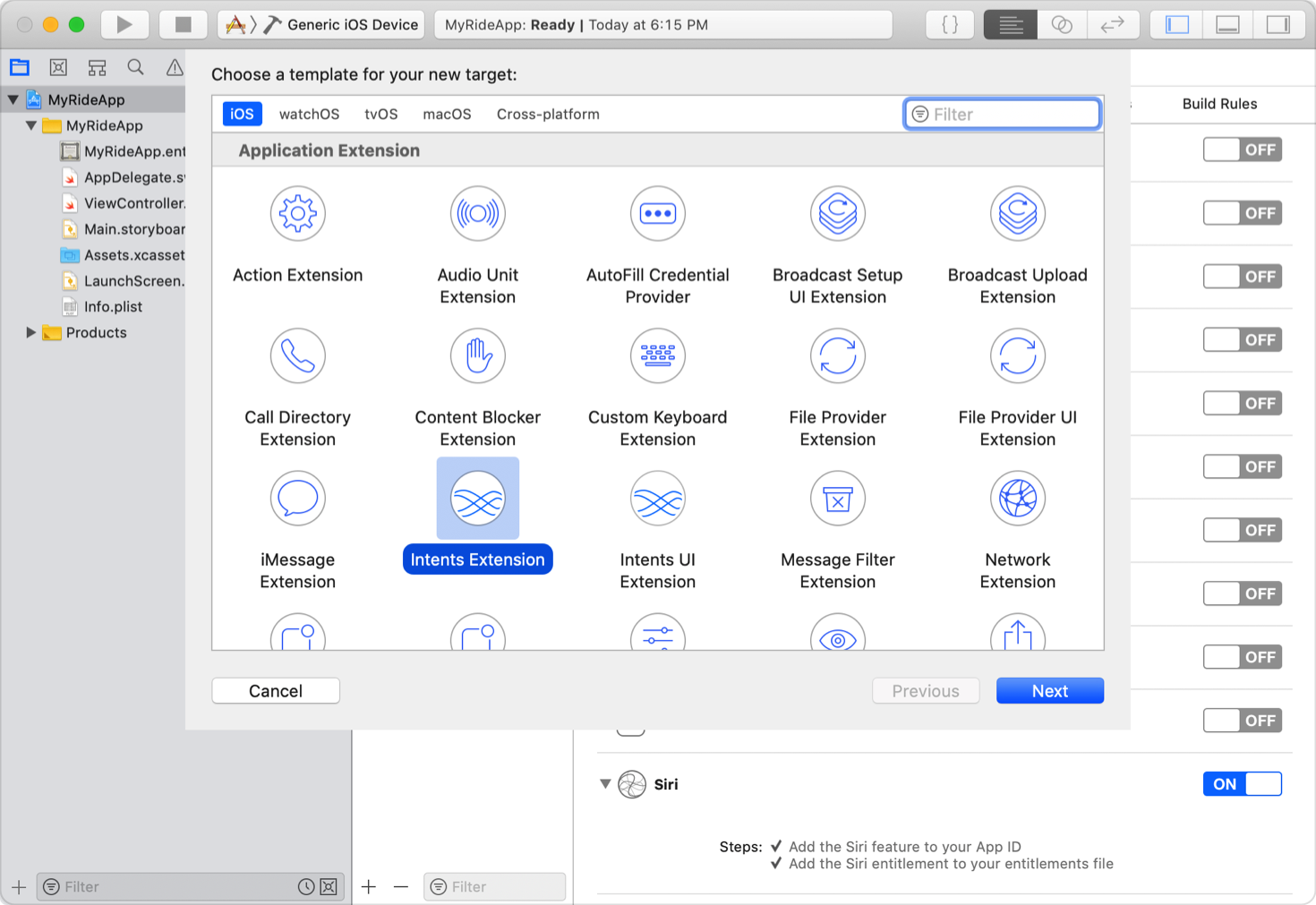 Creating an Intents App Extension | Apple Developer Documentation