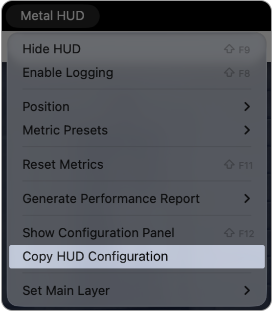 Customizing the Metal Performance HUD | Apple Developer Documentation