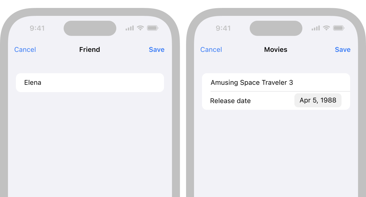 Create, update, and delete data | Apple Developer Documentation