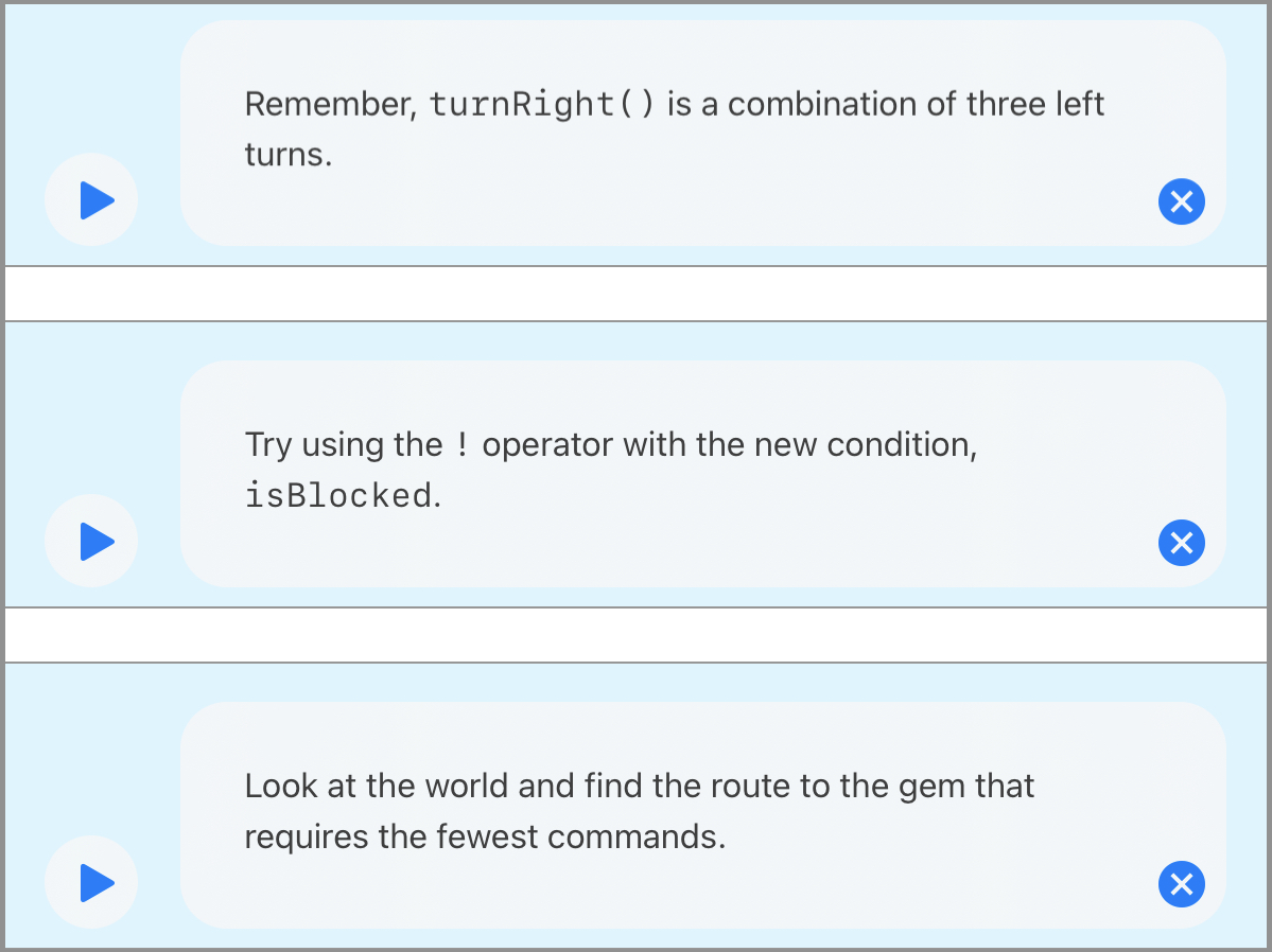 Giving hints to help learners solve problems | Apple Developer ...