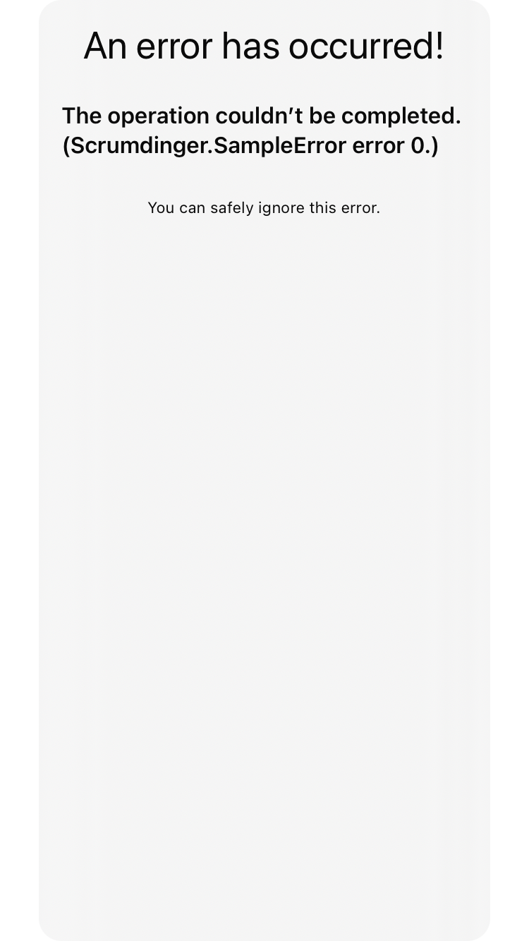 Handling errors | Apple Developer Documentation